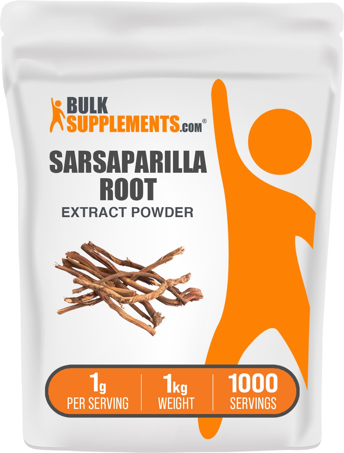 Sarsaparilla root extract powder supplement
