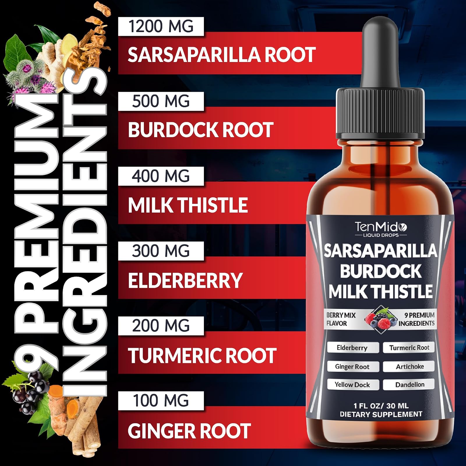 Sarsaparilla tincture for digestion support