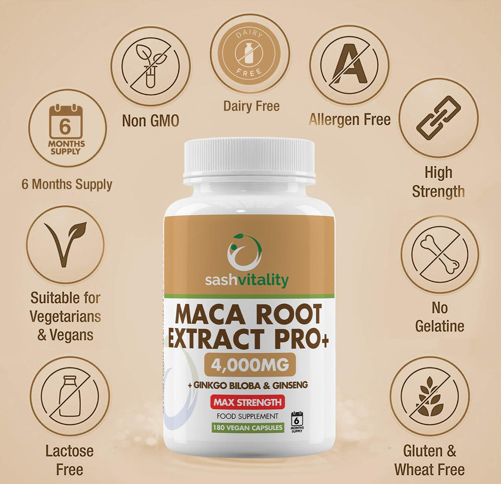 SASH Vitality Maca root for stamina