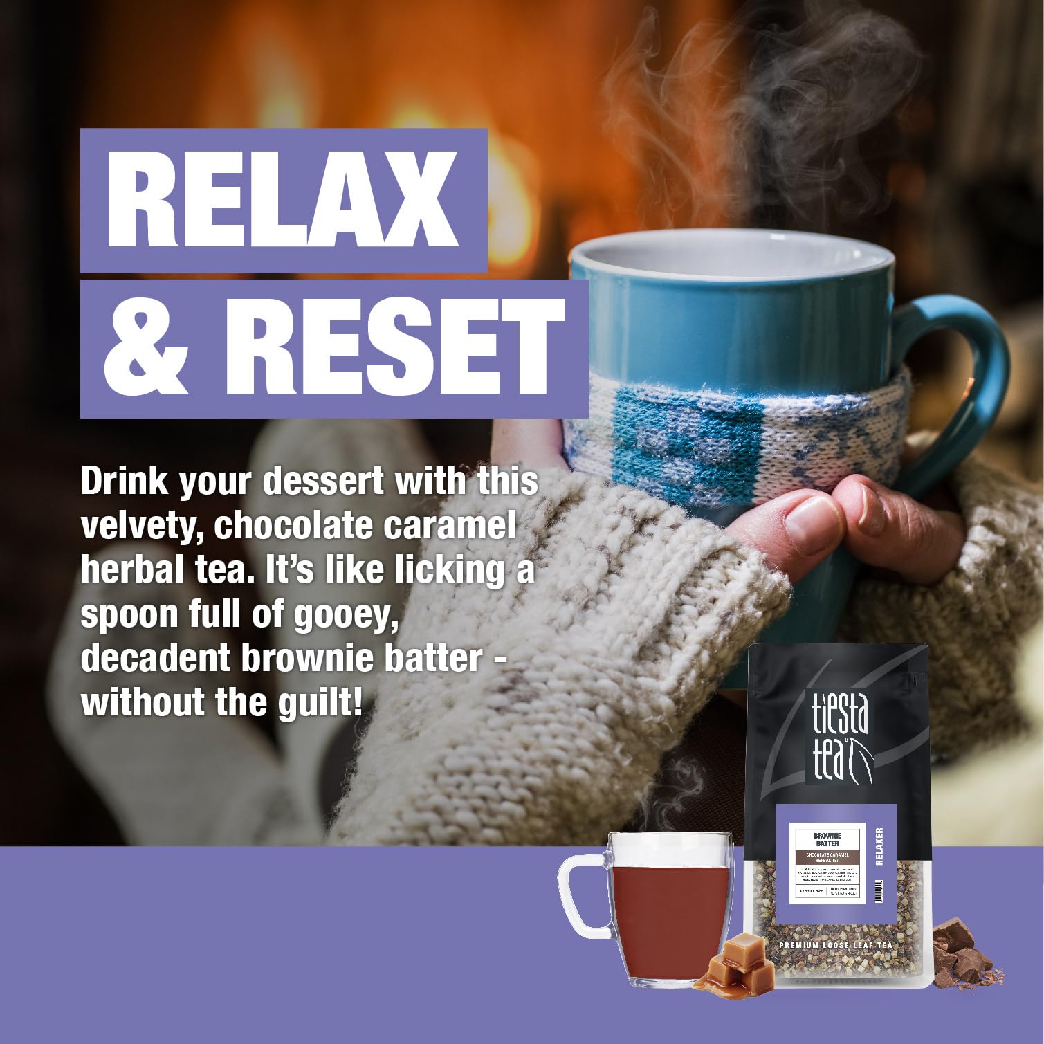 satisfy cravings with brownie batter tea