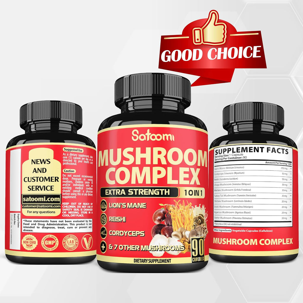 Satoomi 10-in-1 mushrooms for immune support