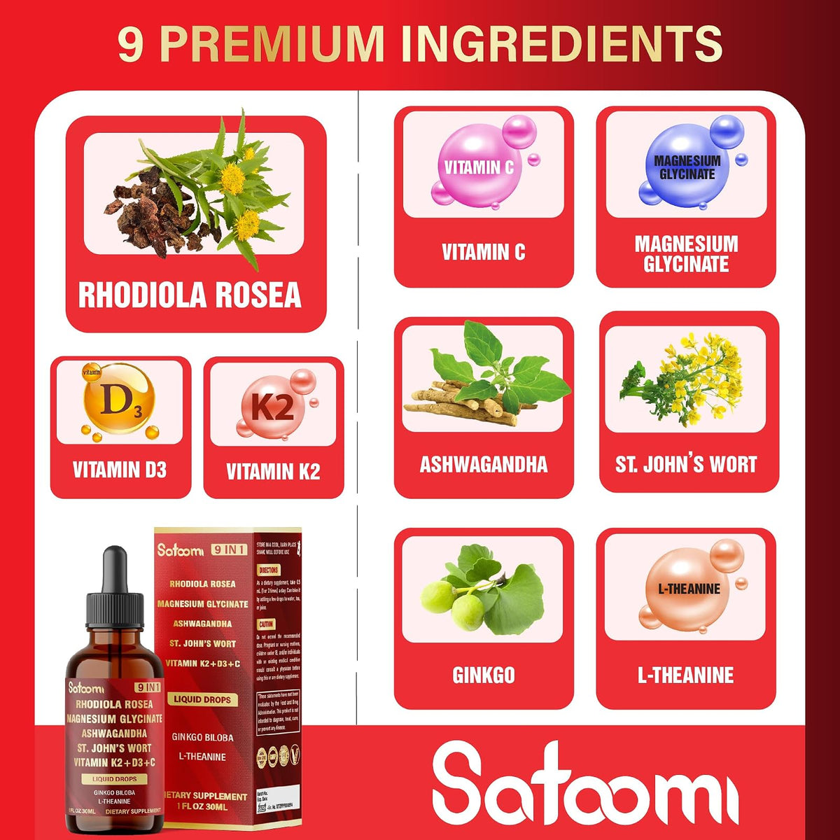 Satoomi adaptogen tincture with ashwagandha