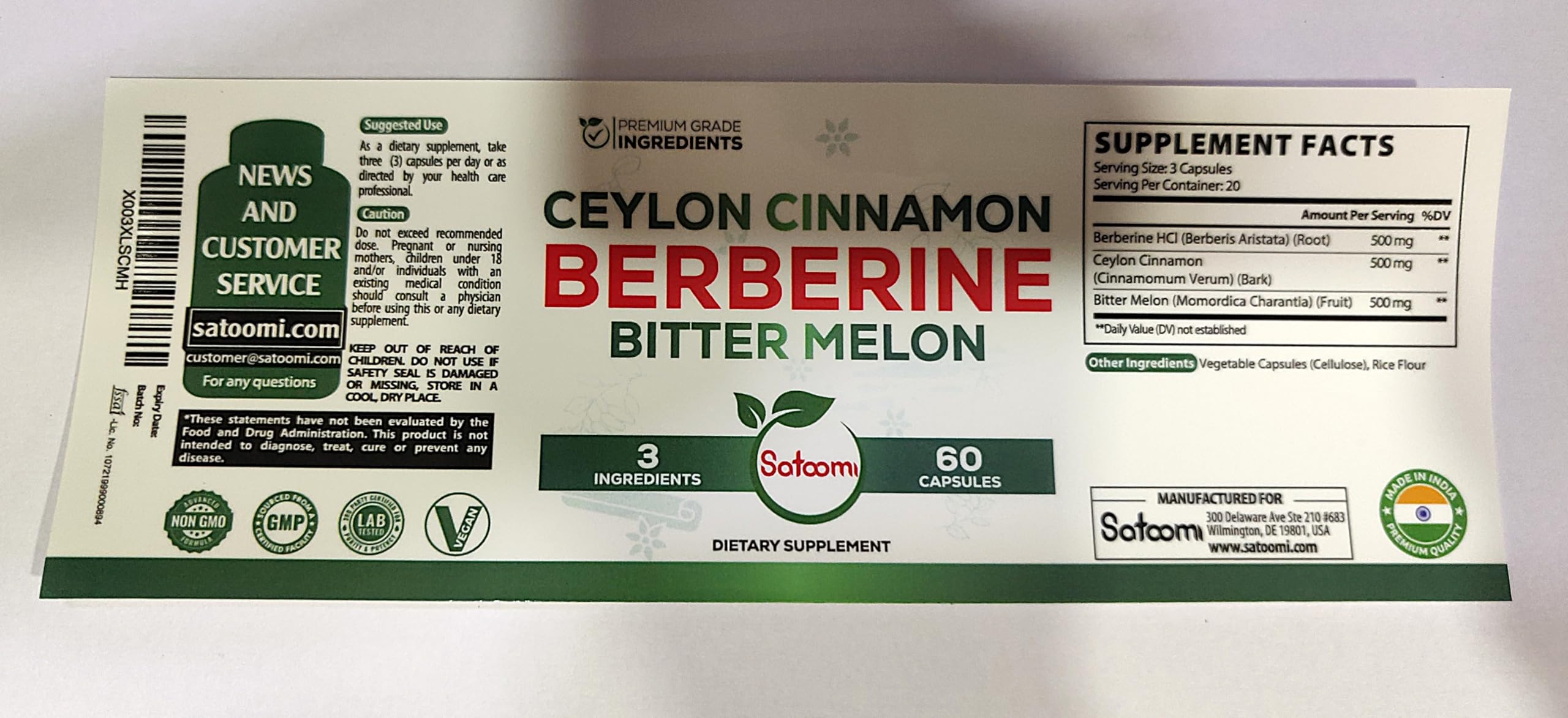 Satoomi berberine for digestive support