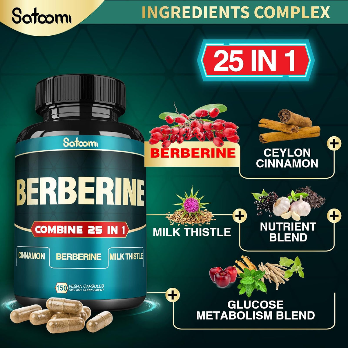Satoomi berberine HCl for metabolic health