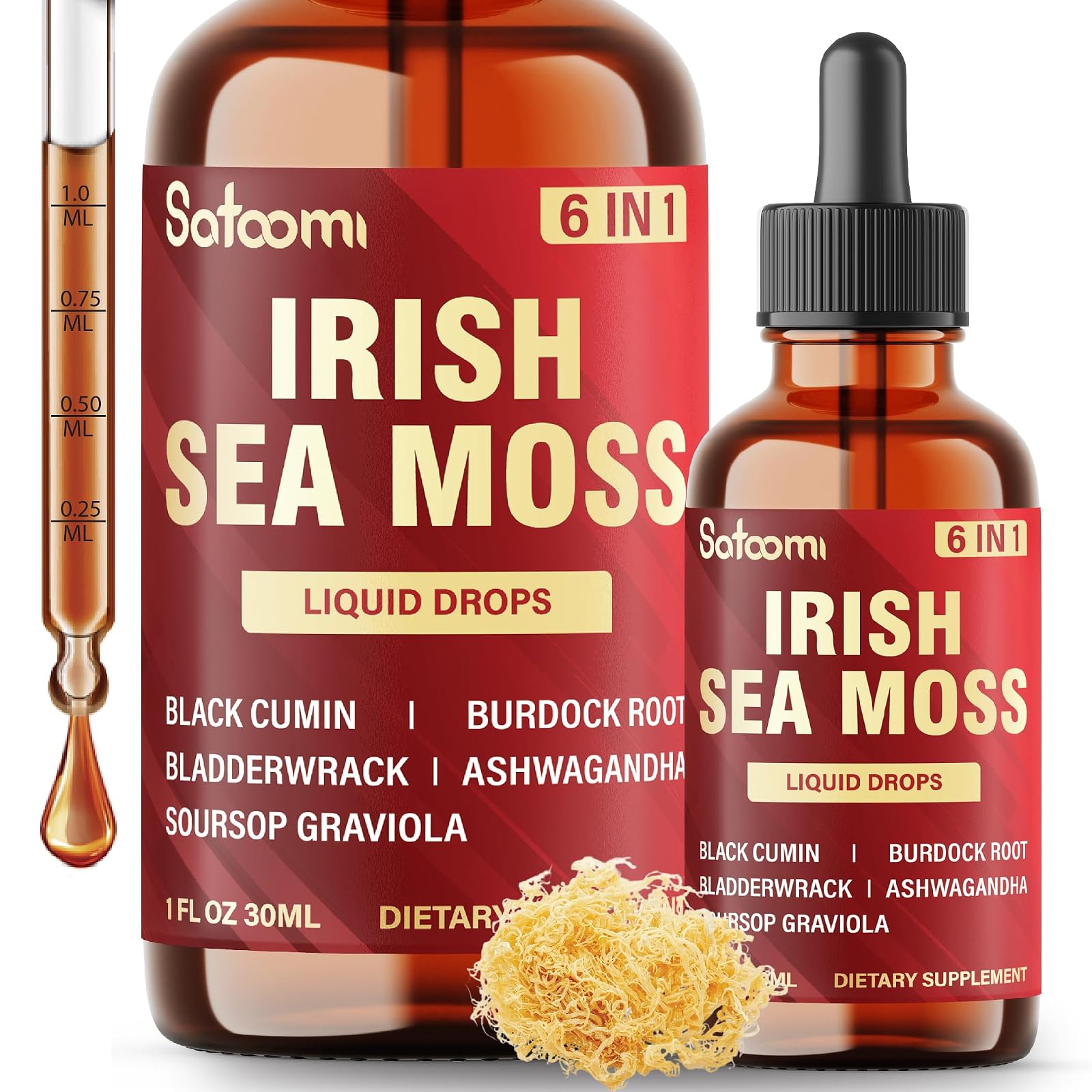 Satoomi sea moss liquid drops