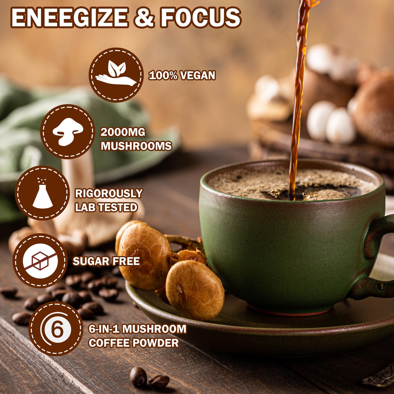 savoury mushroom coffee flavour