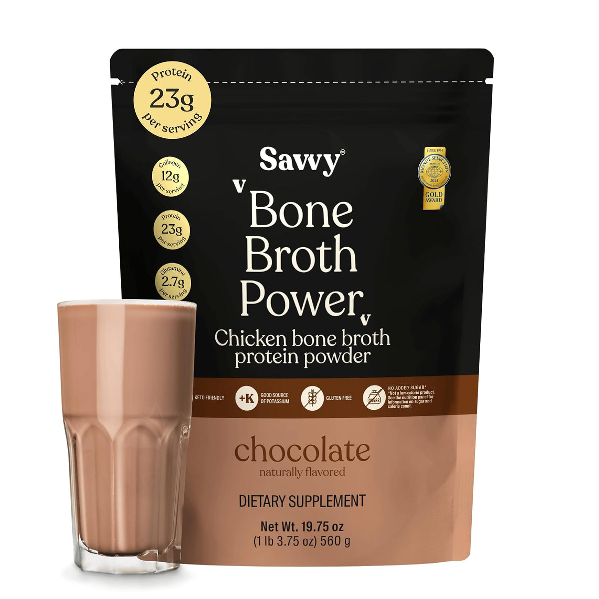 SAVVY chicken bone broth protein