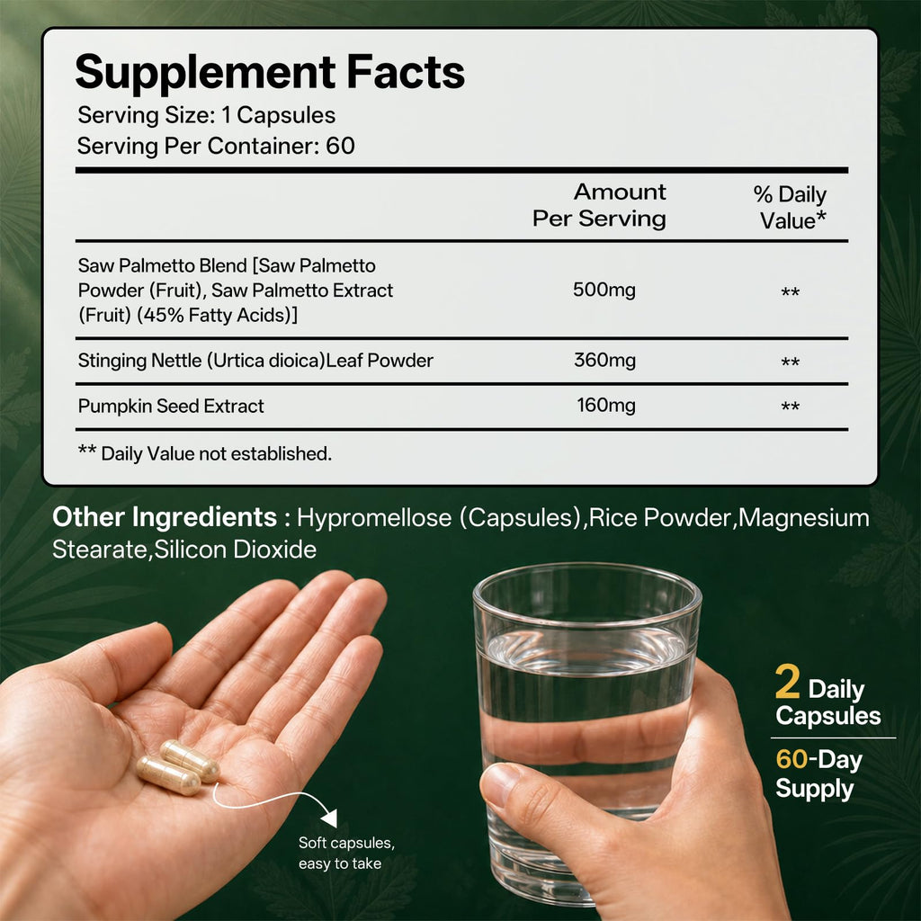 Saw Palmetto 120 capsules for daily use