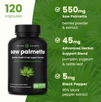 saw palmetto 600 mg dosage