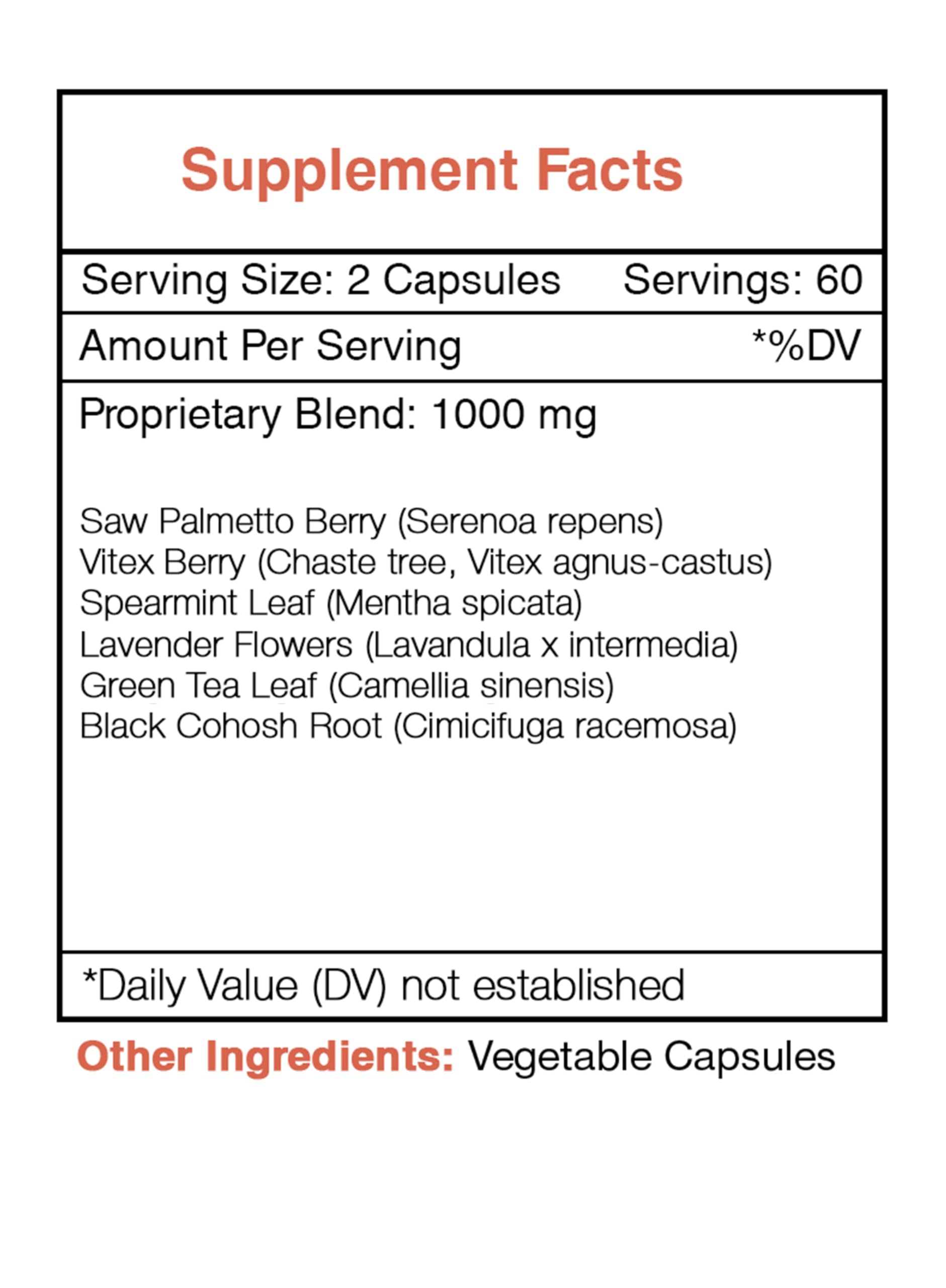 saw palmetto and black cohosh blend