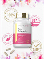 Saw palmetto capsules for hormone balance