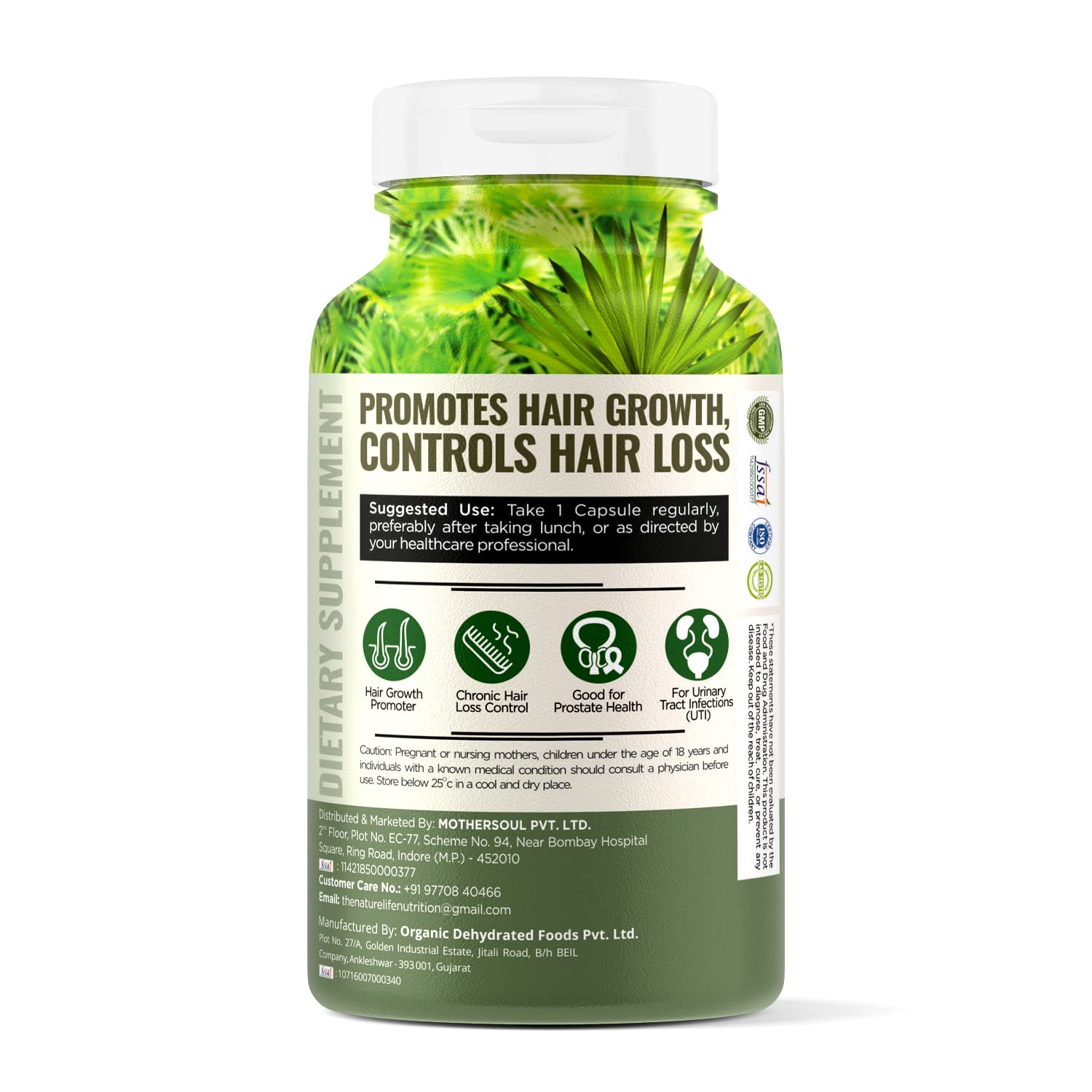 saw palmetto capsules for men's wellness