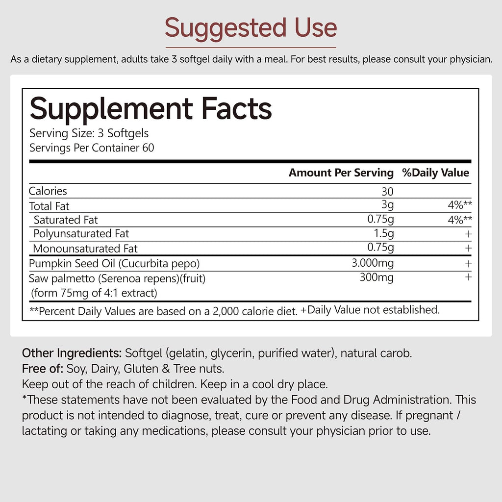Saw palmetto capsules for men