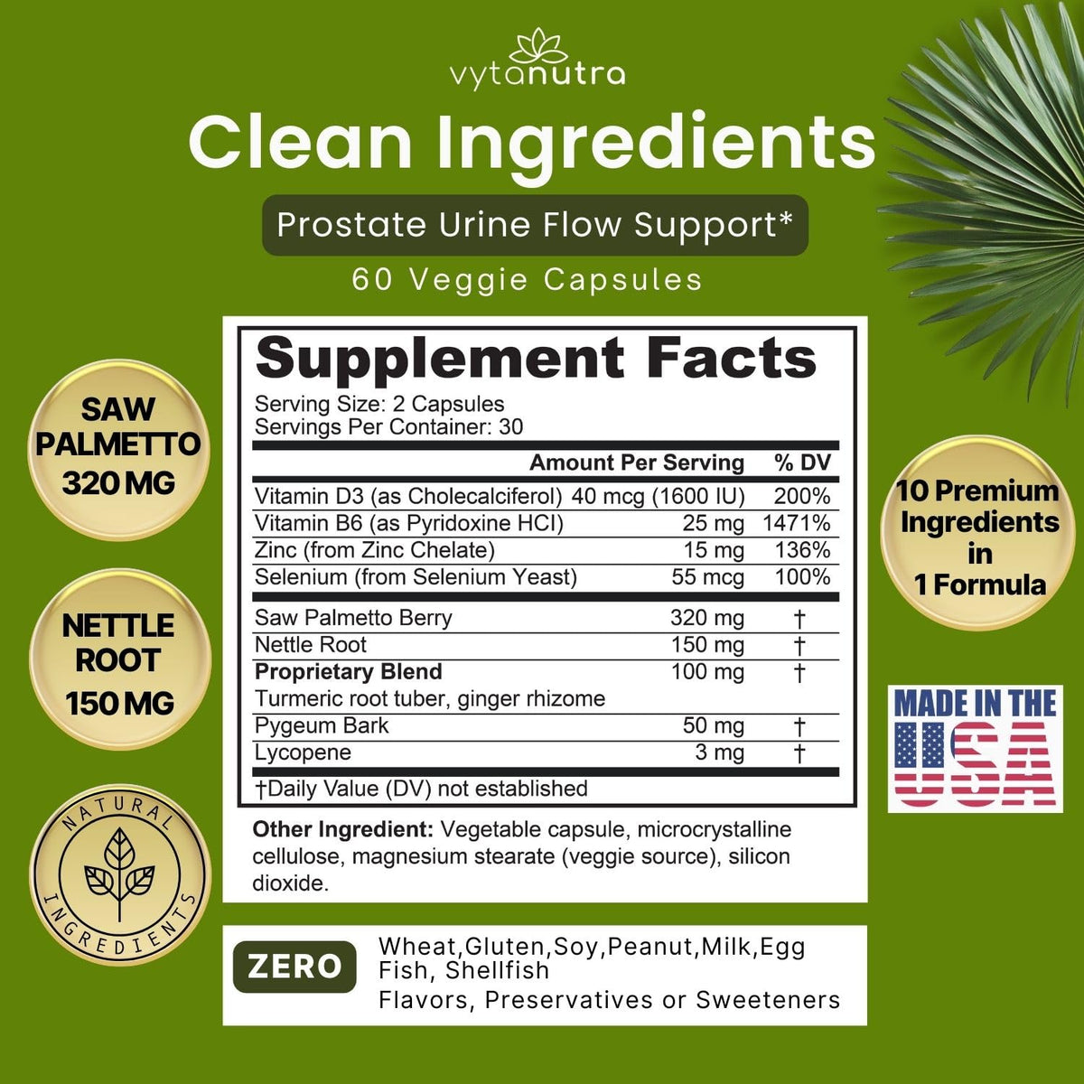 Saw Palmetto capsules for prostate health