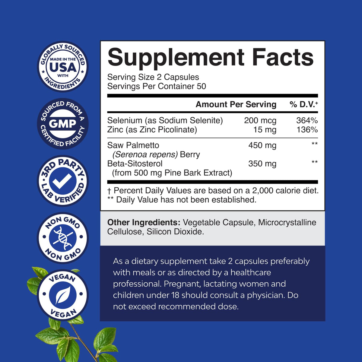 saw palmetto dietary supplement for vitality