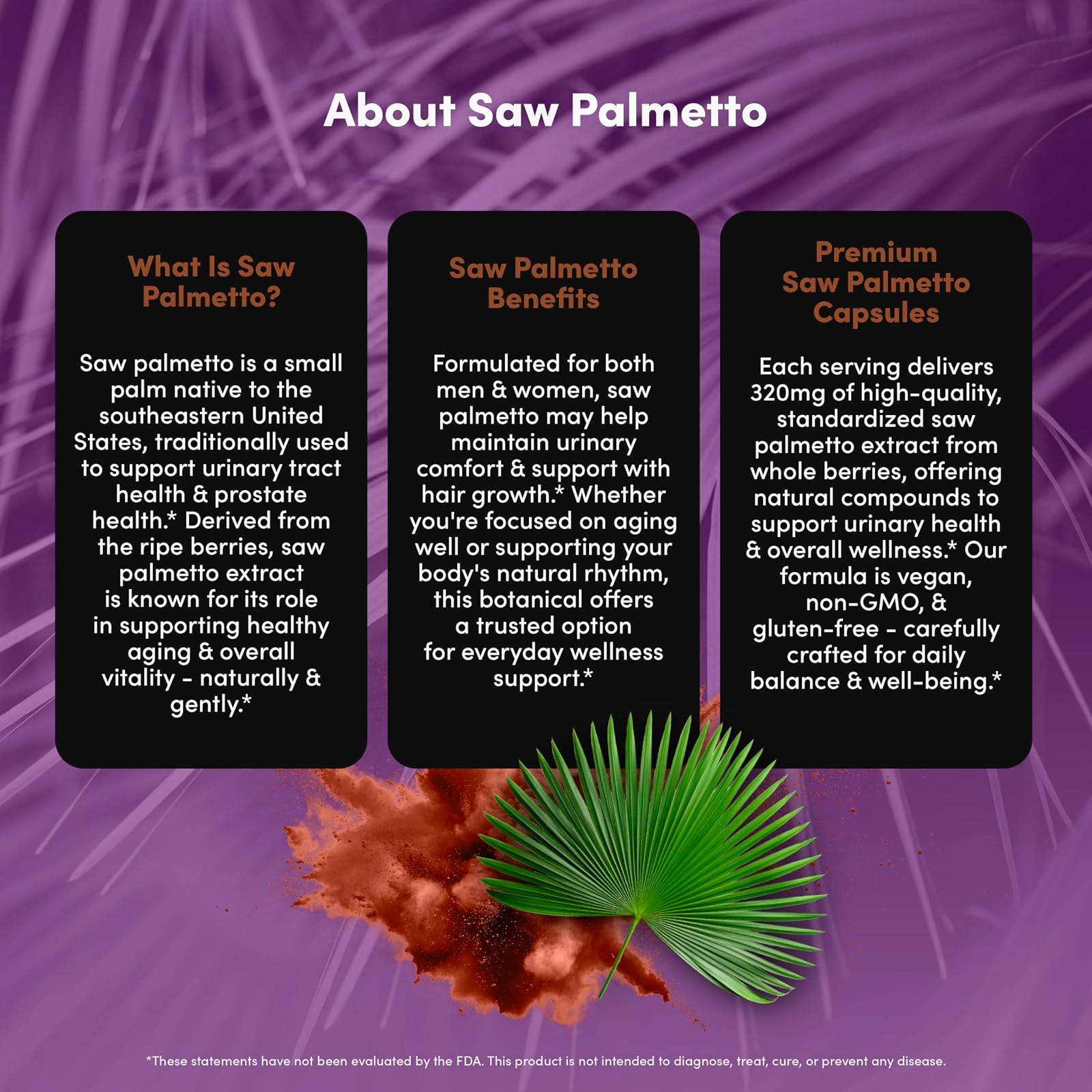 saw palmetto extract for hair support