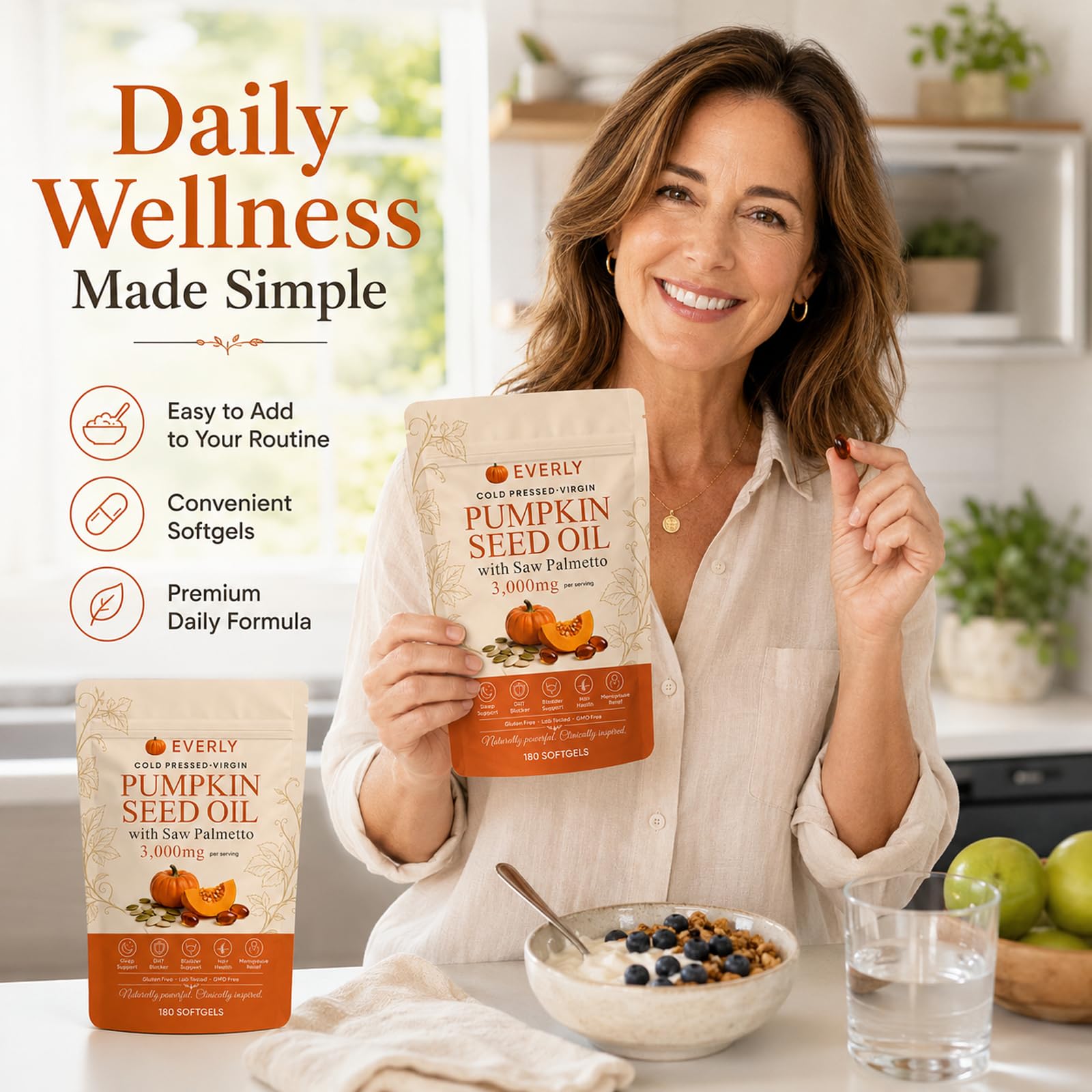 Saw palmetto extract for vitality