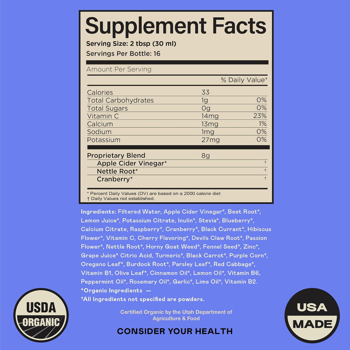 Saw palmetto extract in glass bottle