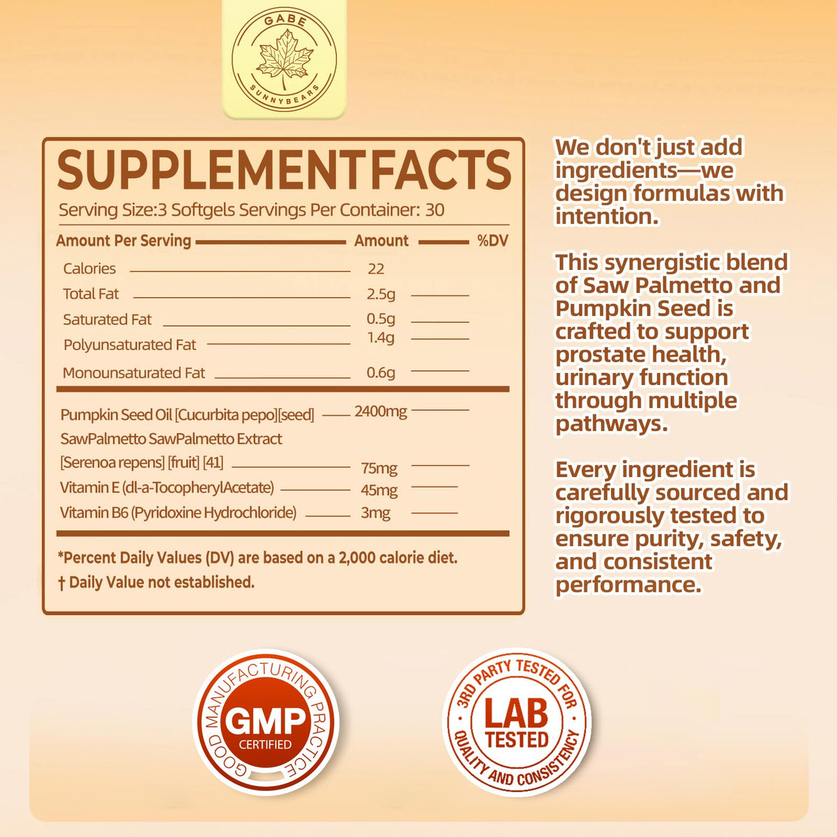 Saw palmetto for prostate support