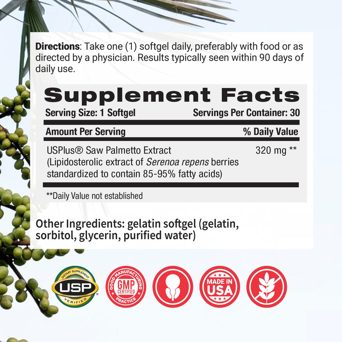 saw palmetto for prostate support