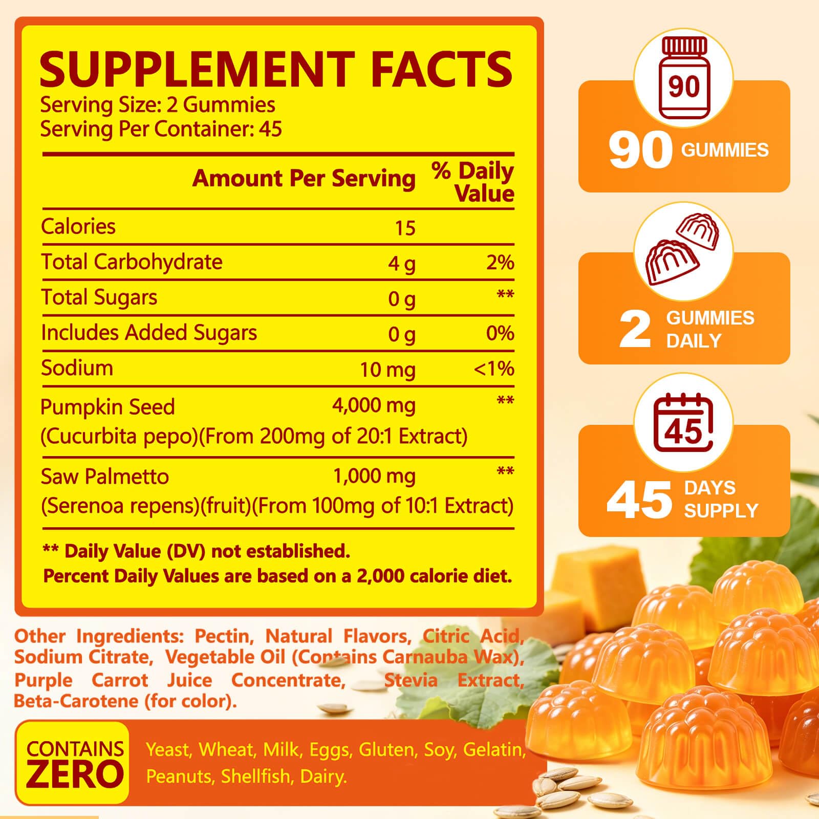 Saw palmetto gummies for daily nutrition