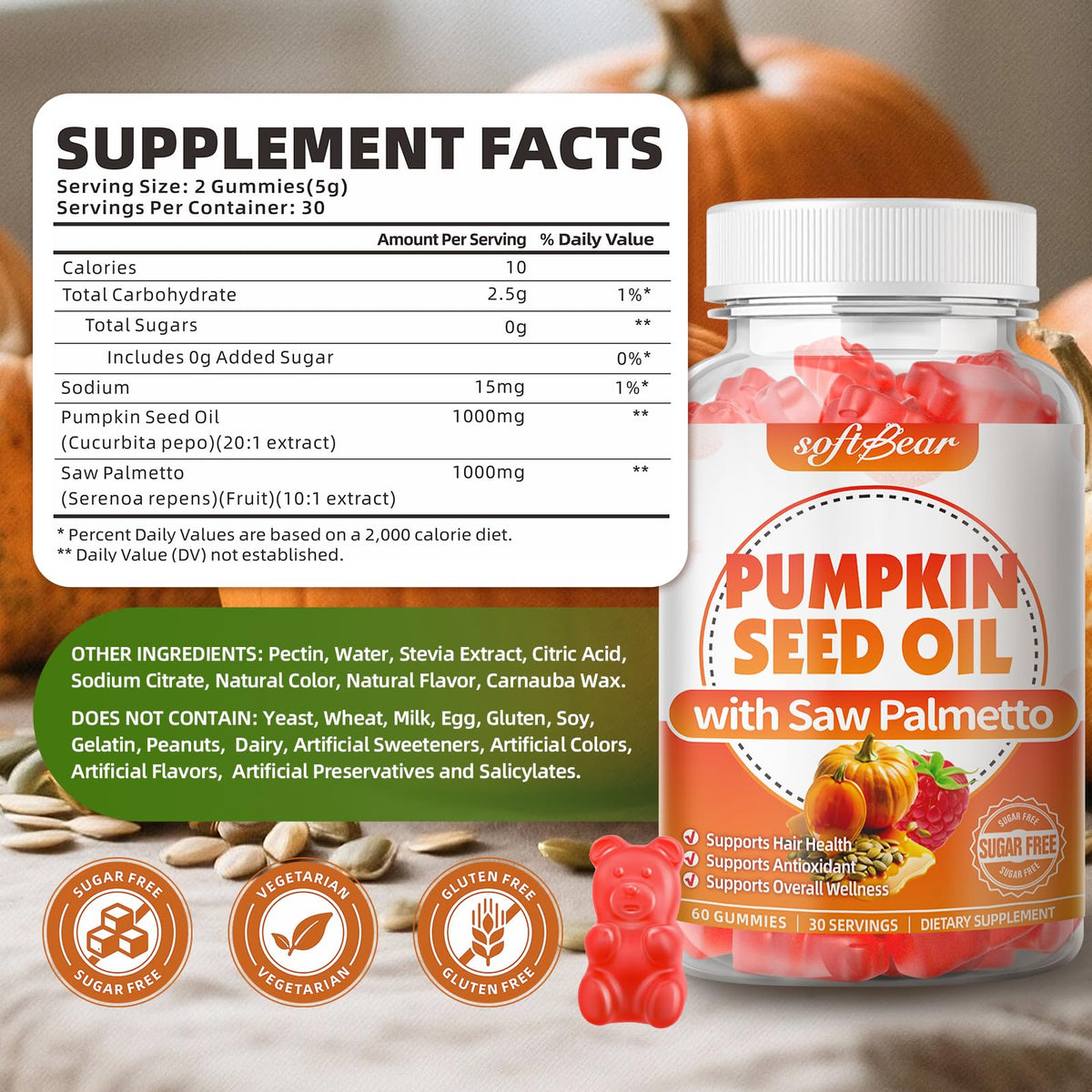 saw palmetto gummies for hair health