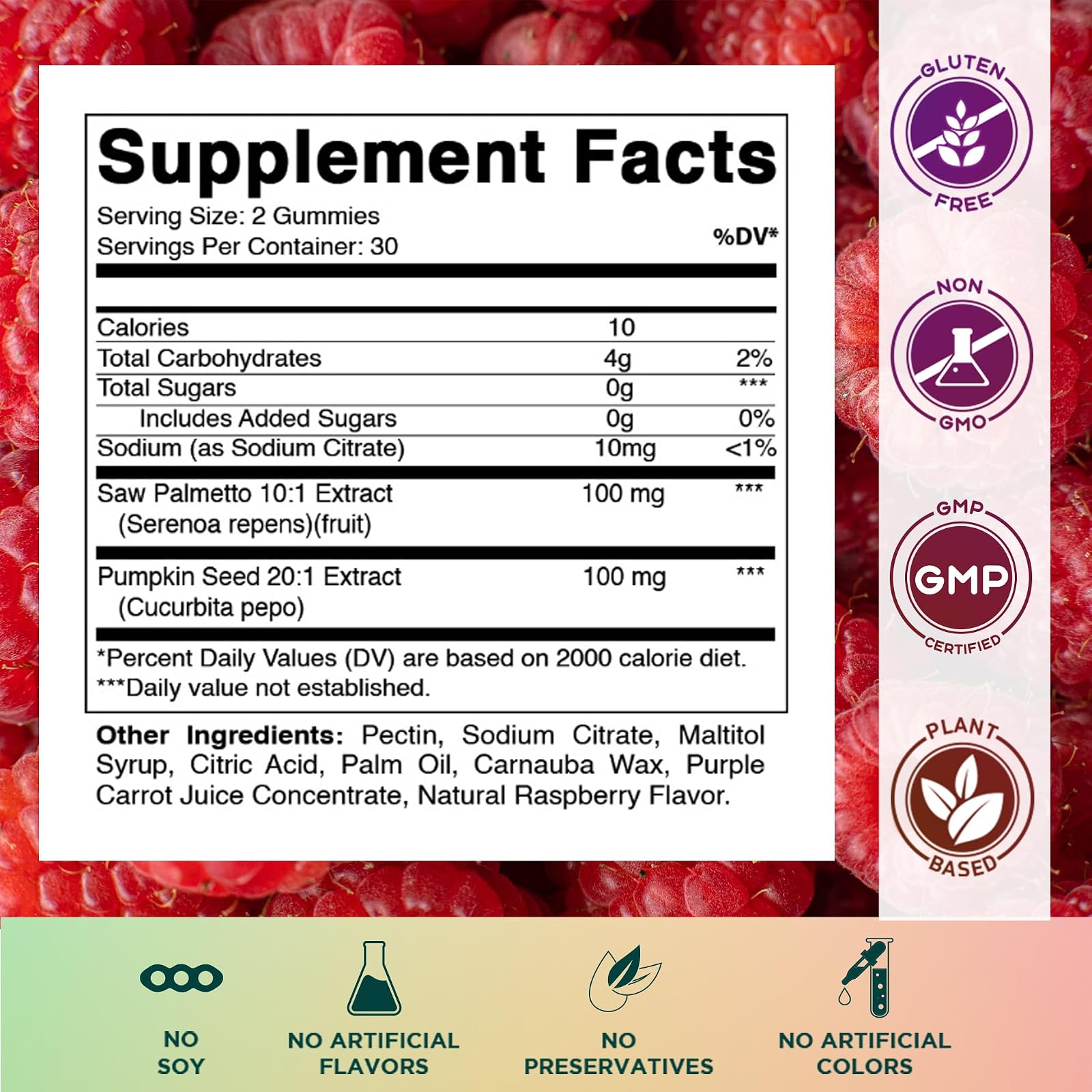Saw palmetto gummies for prostate health