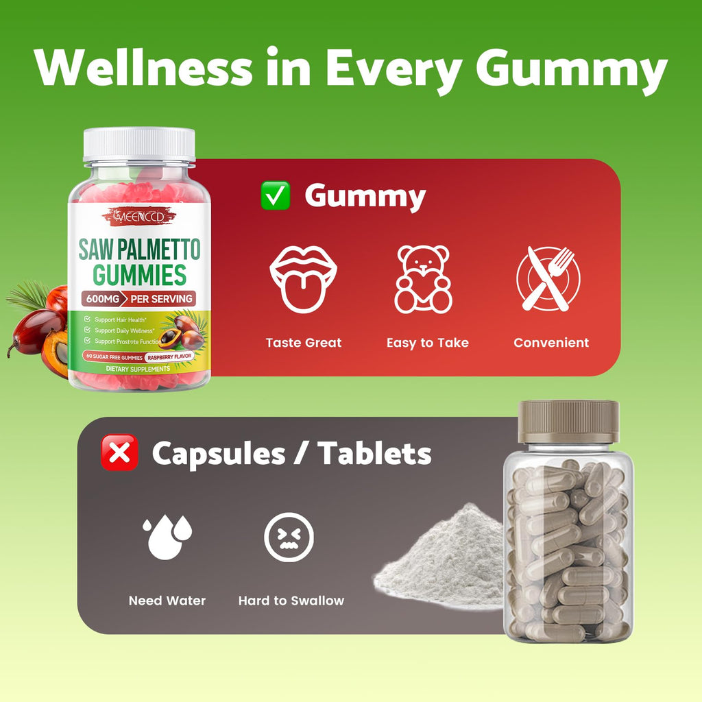 Saw palmetto gummies for prostate support