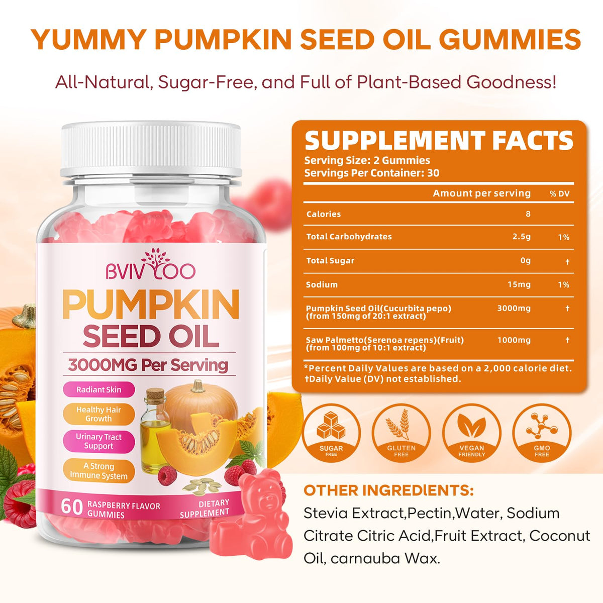 Saw palmetto gummies for prostate support