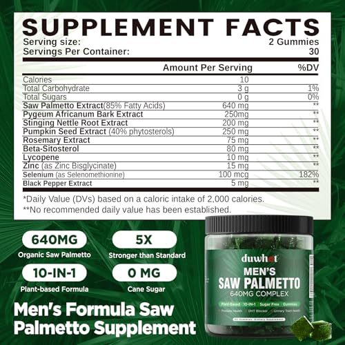 saw palmetto gummies for prostate support