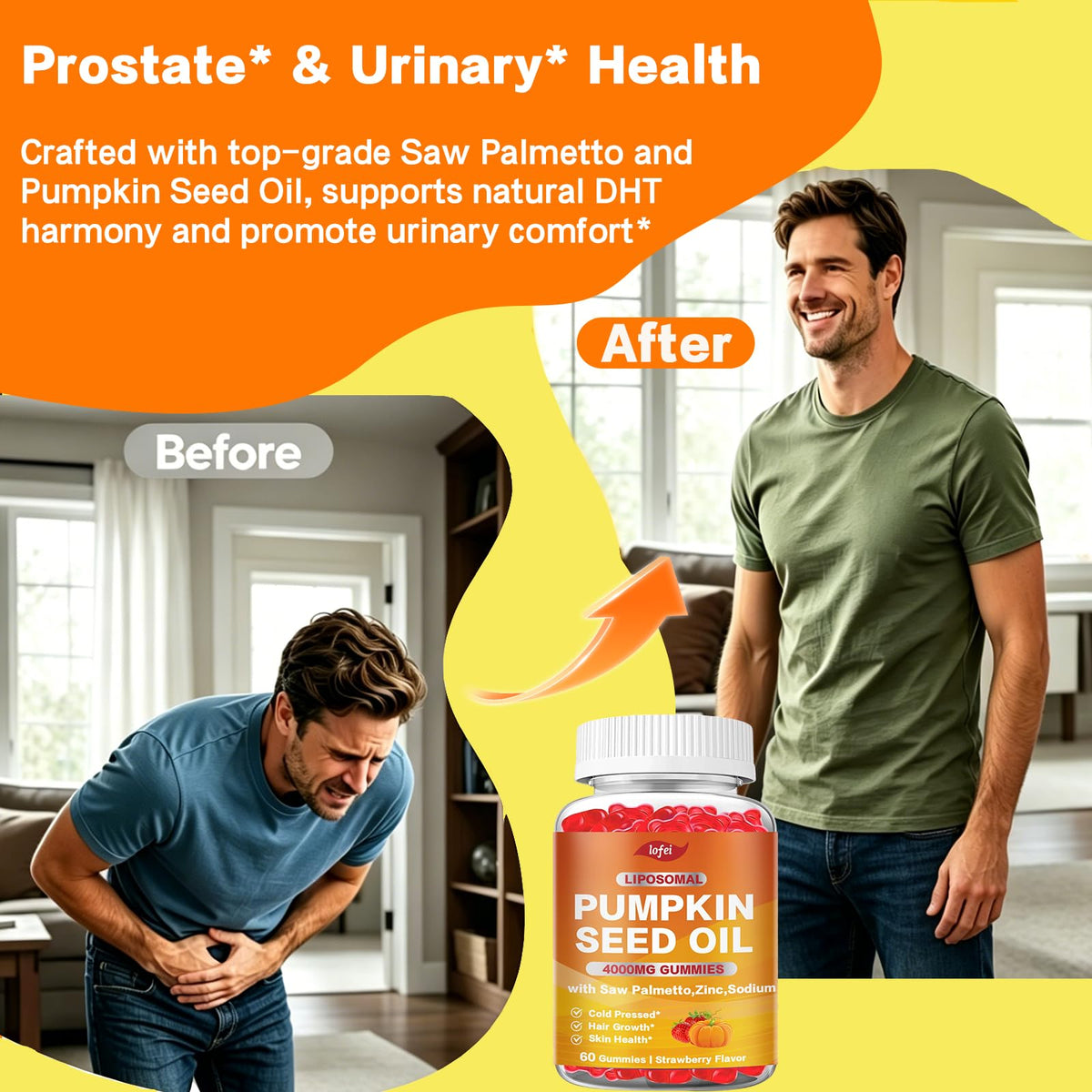 Saw palmetto gummies for prostate support