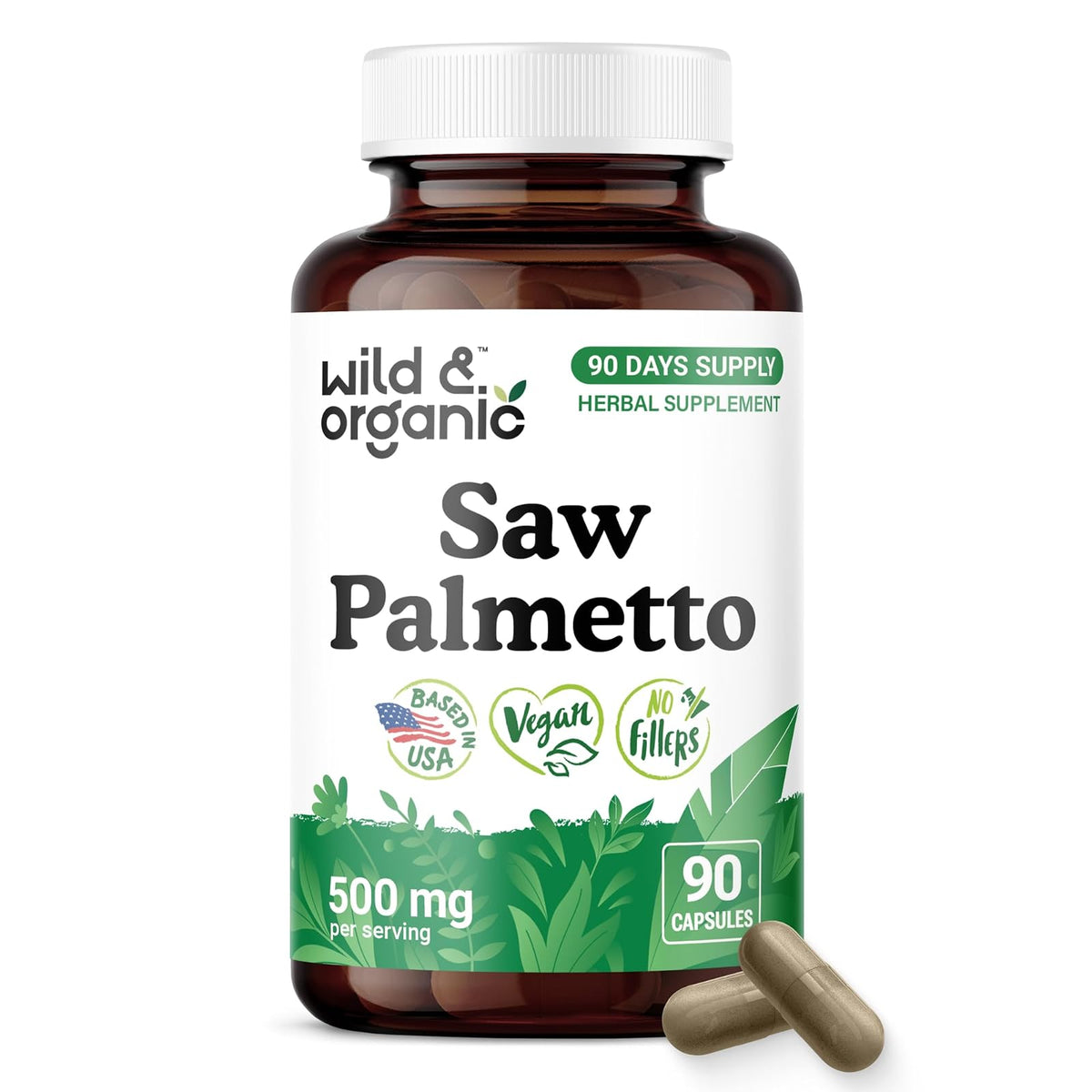 saw palmetto herbal supplement capsules