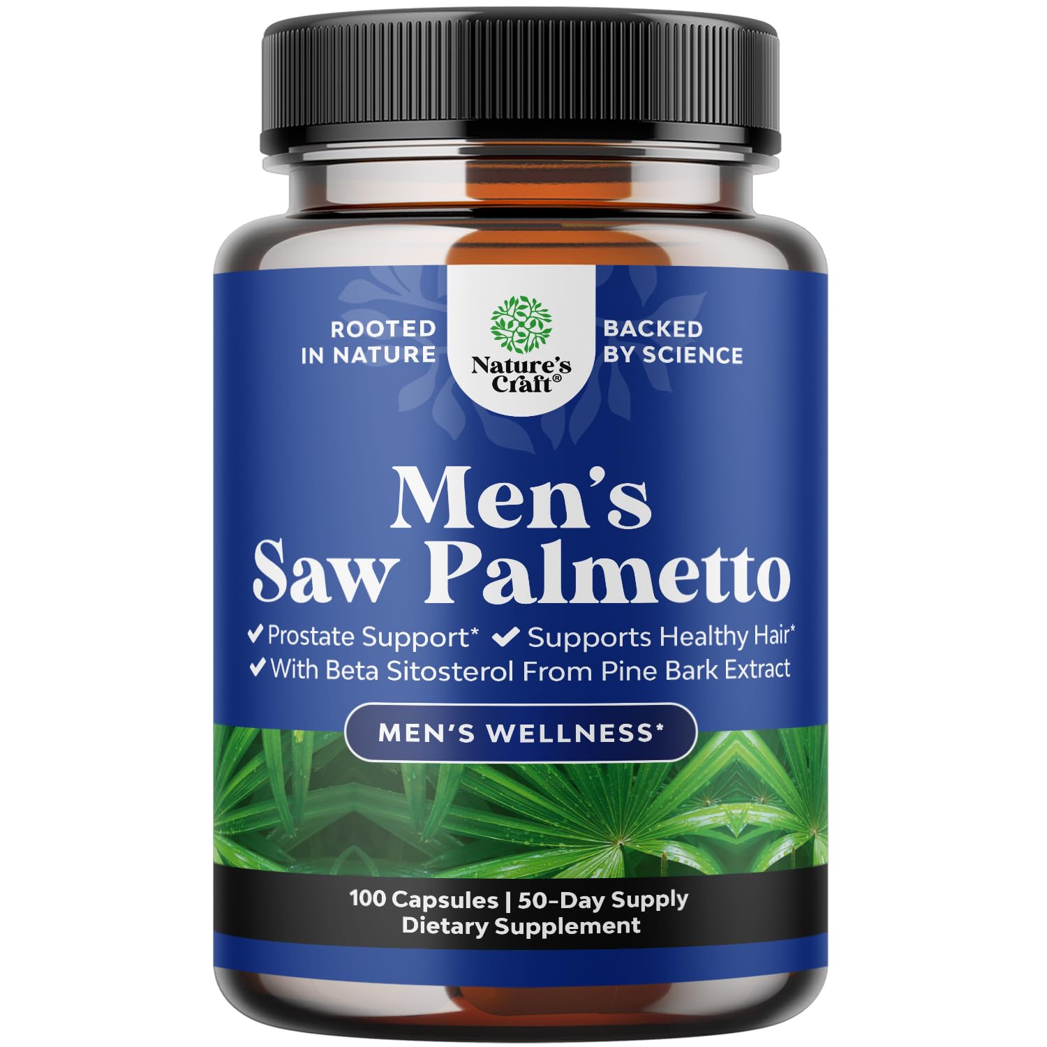 saw palmetto herbal supplement capsules