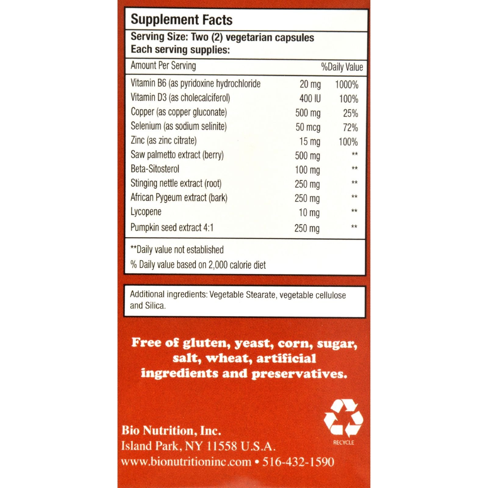 Saw Palmetto herbal supplement for prostate health