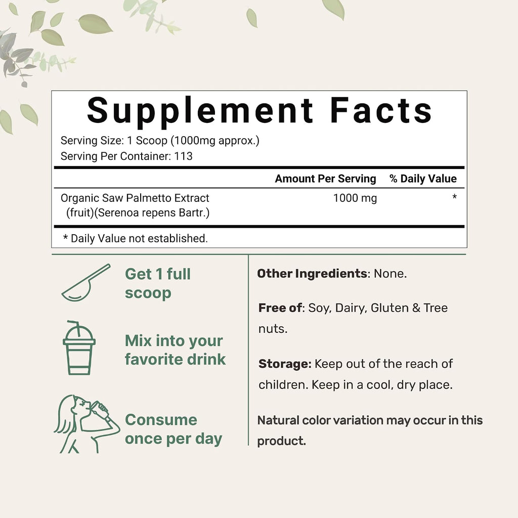 saw palmetto powder for hair health