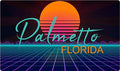 saw palmetto retro vinyl decal