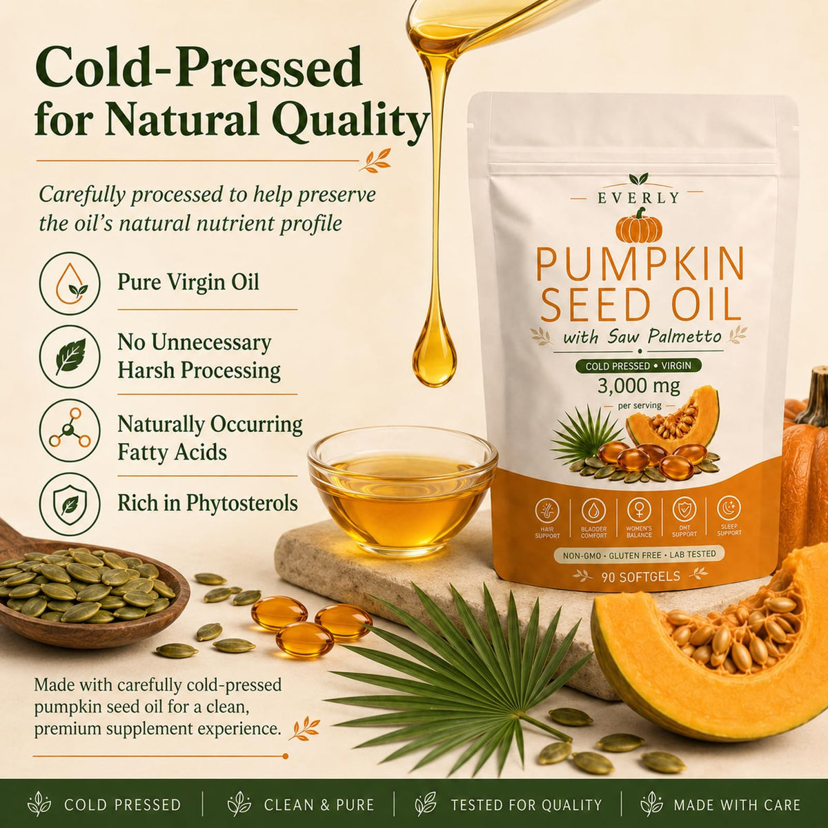 Saw palmetto softgels for wellness