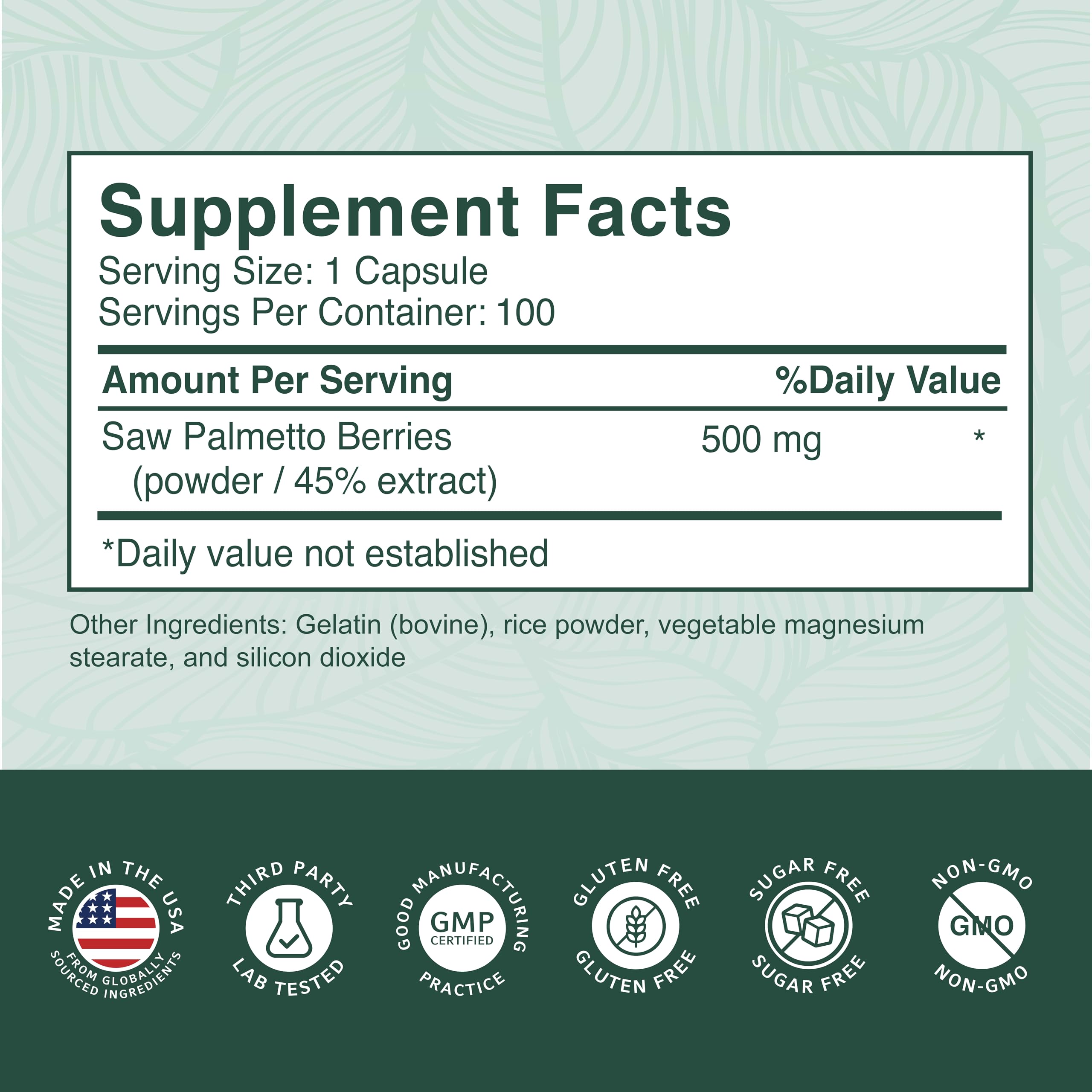 saw palmetto tree extract advantages