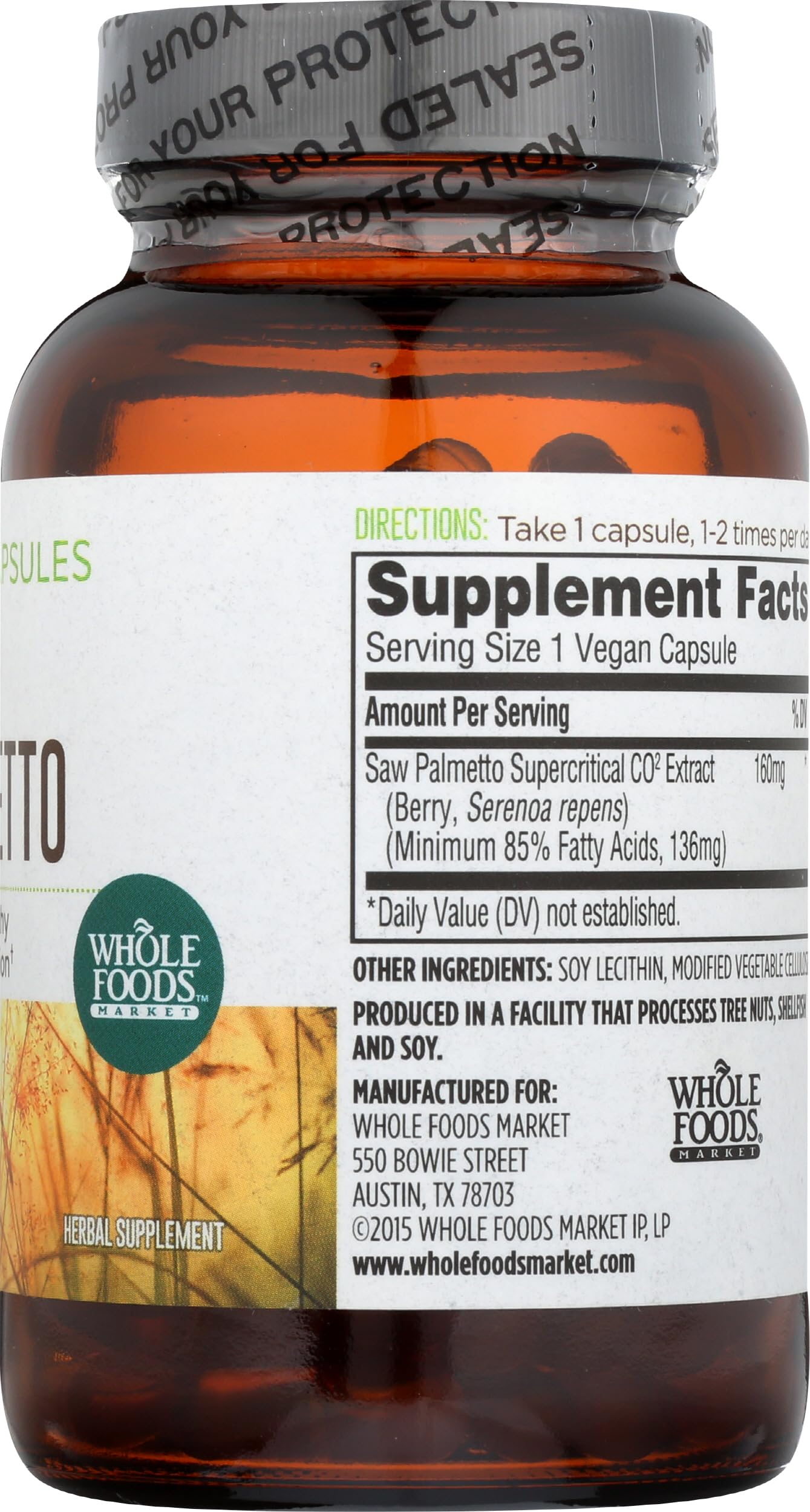 saw palmetto tree extract capsules