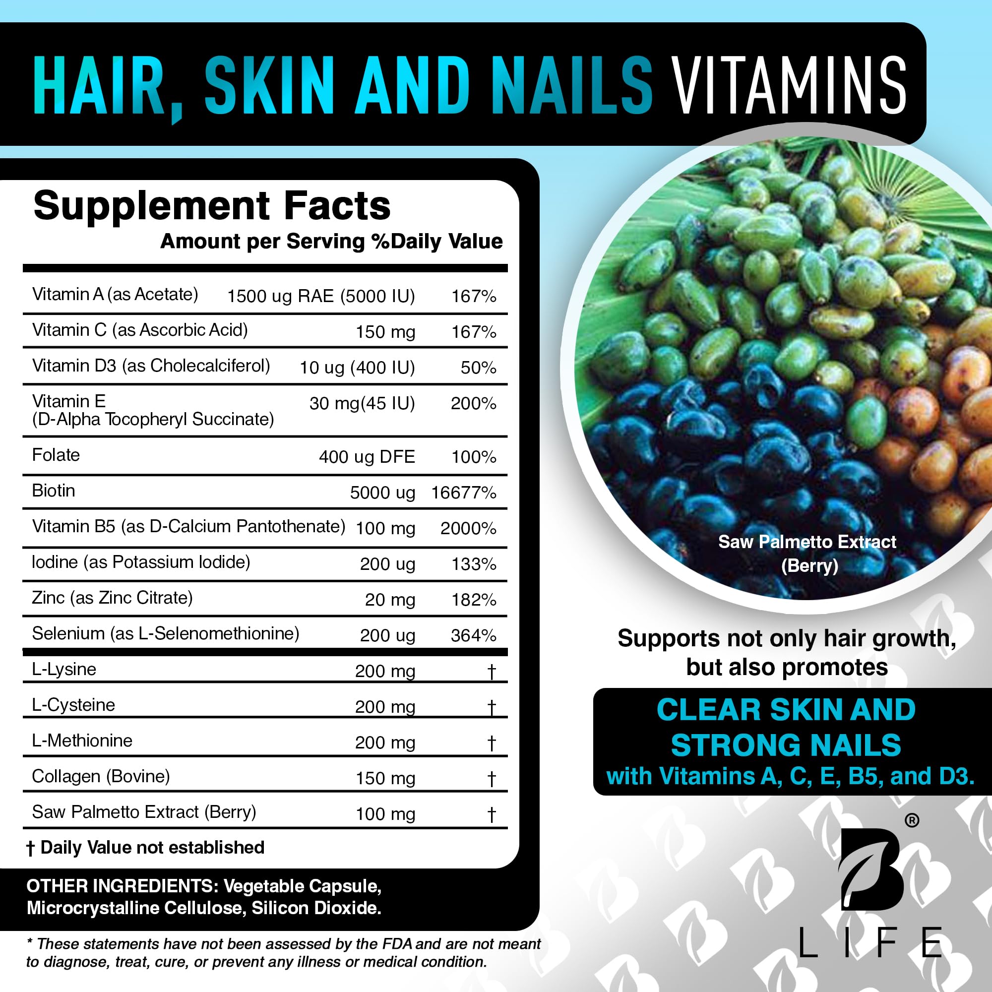 Scalp health with blended vitamins