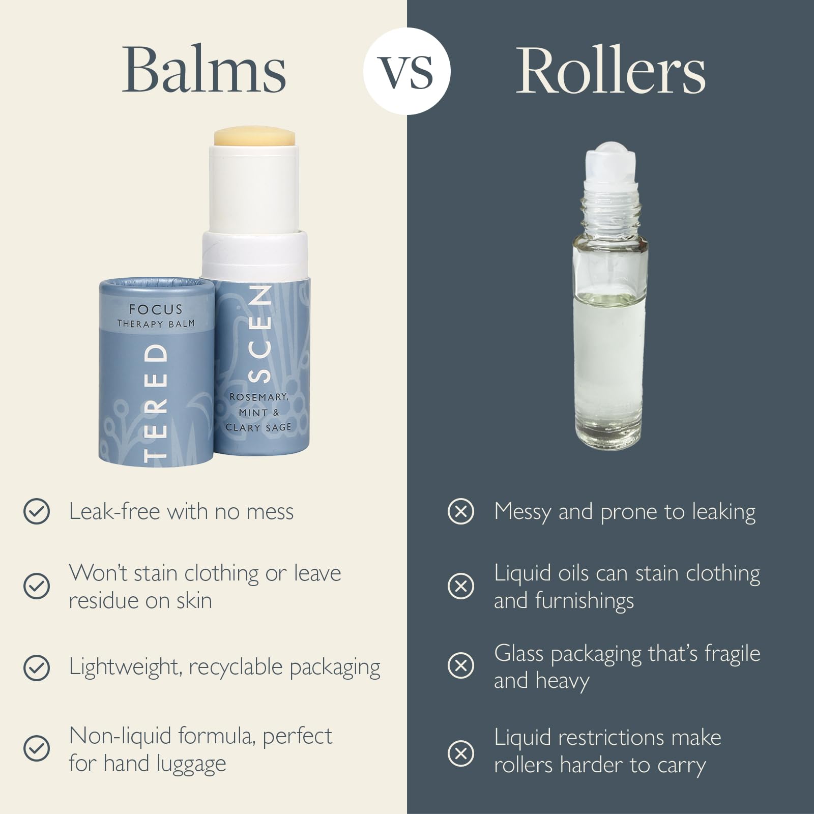 Scentered balm stick for focus