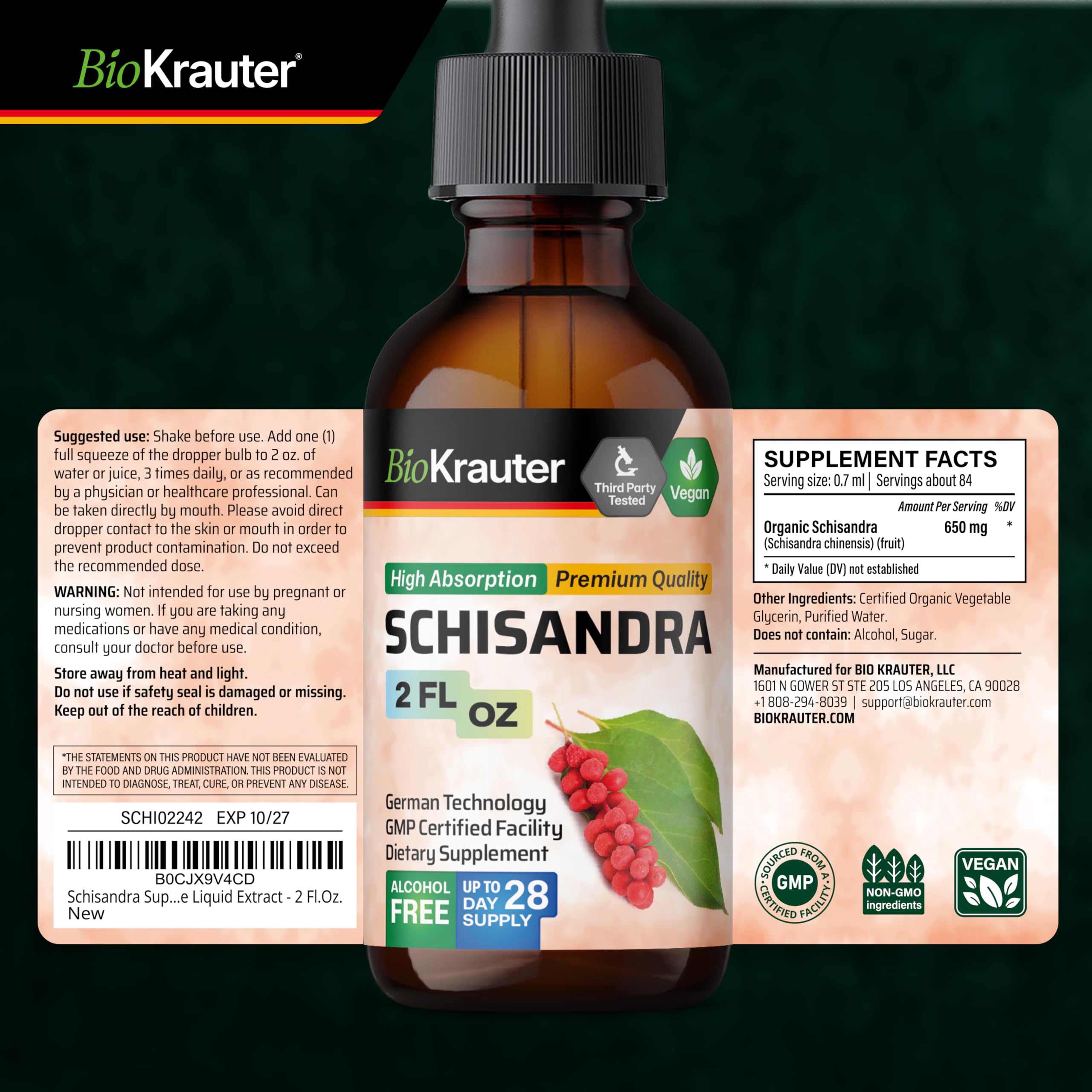 Schisandra drops for emotional balance
