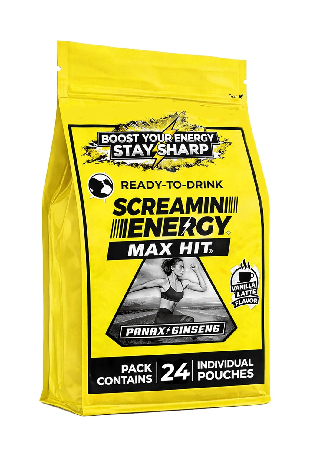 Screamin Energy vanilla latte shots