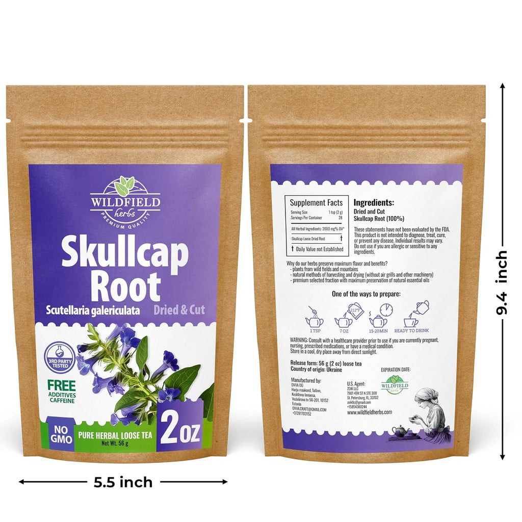Scutellaria tea for calming effects