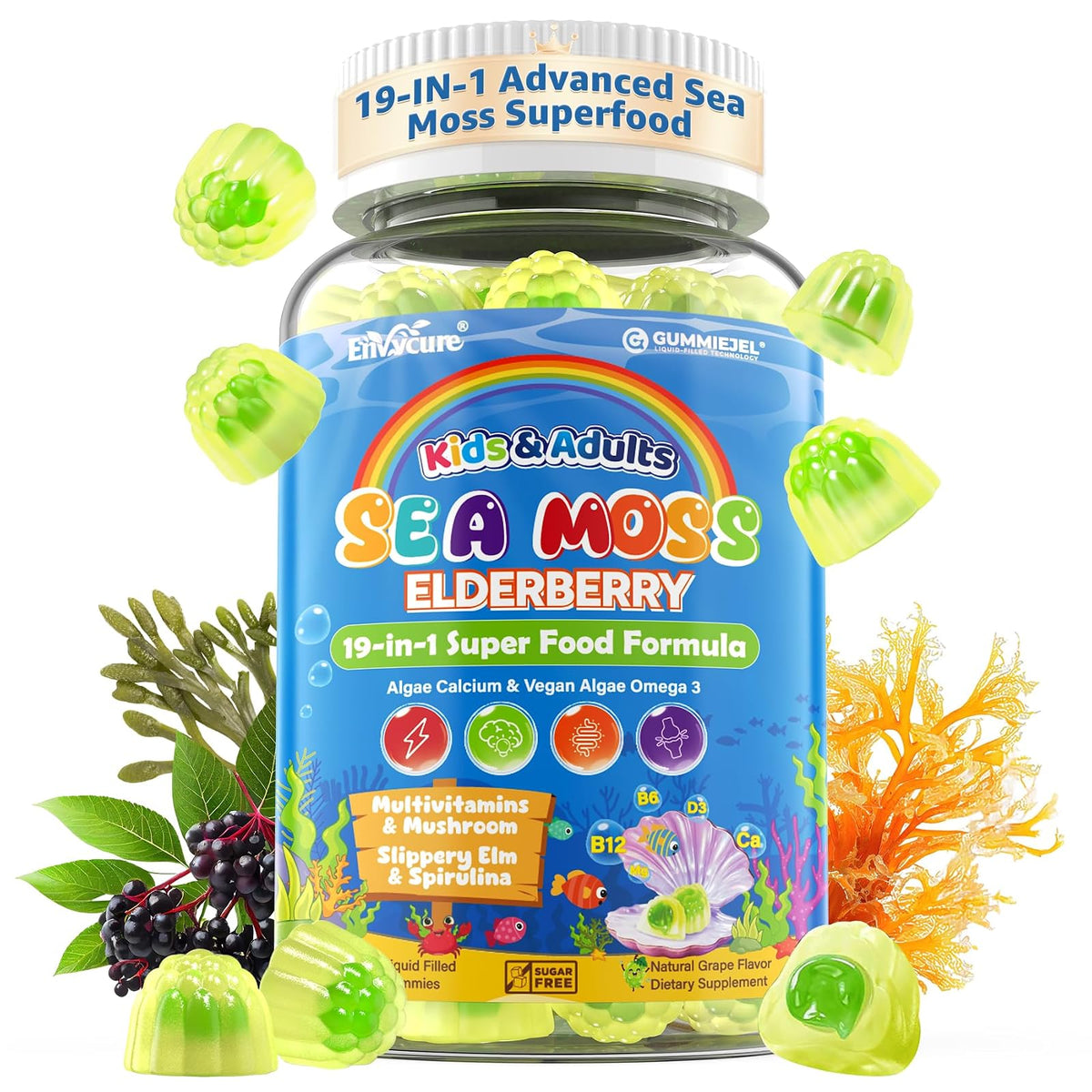 Sea Moss and Elderberry Gummies for Kids