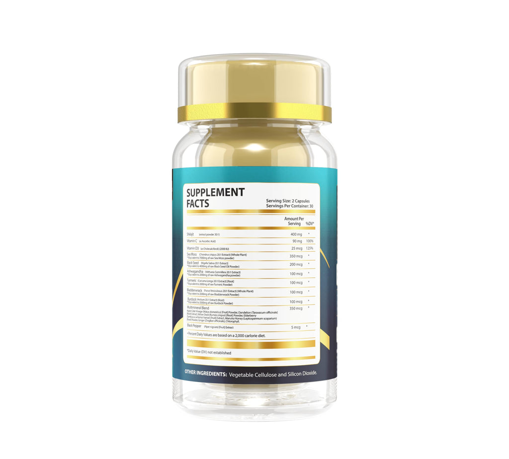 Sea Moss and Shilajit supplements