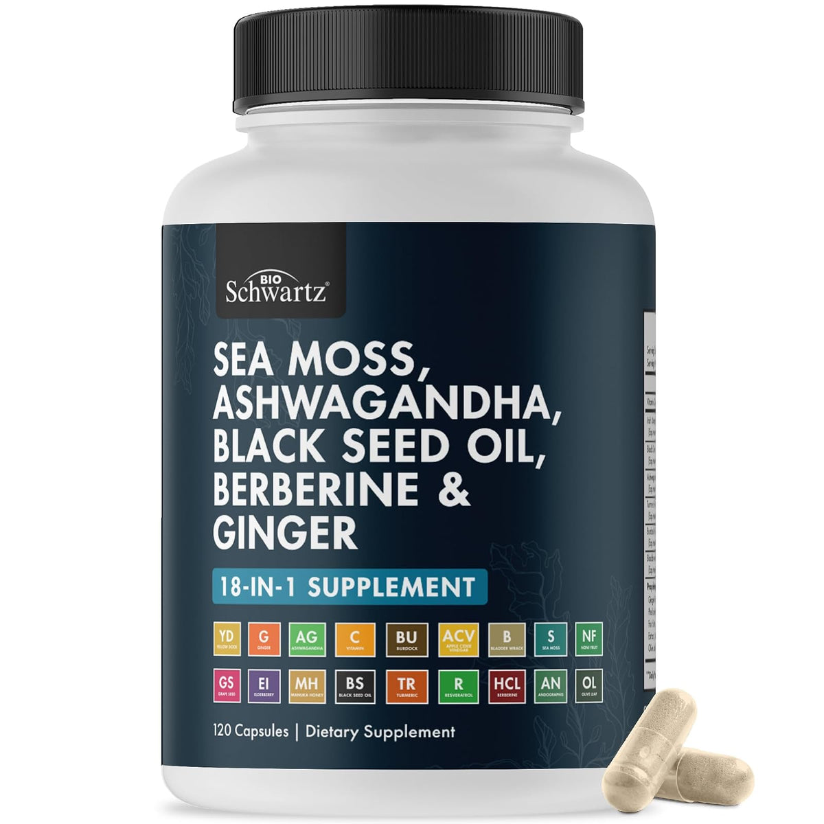 sea moss black seed oil capsules