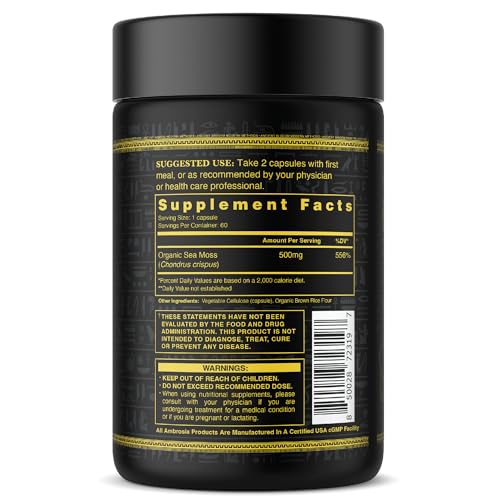 Sea moss capsules for enhanced energy