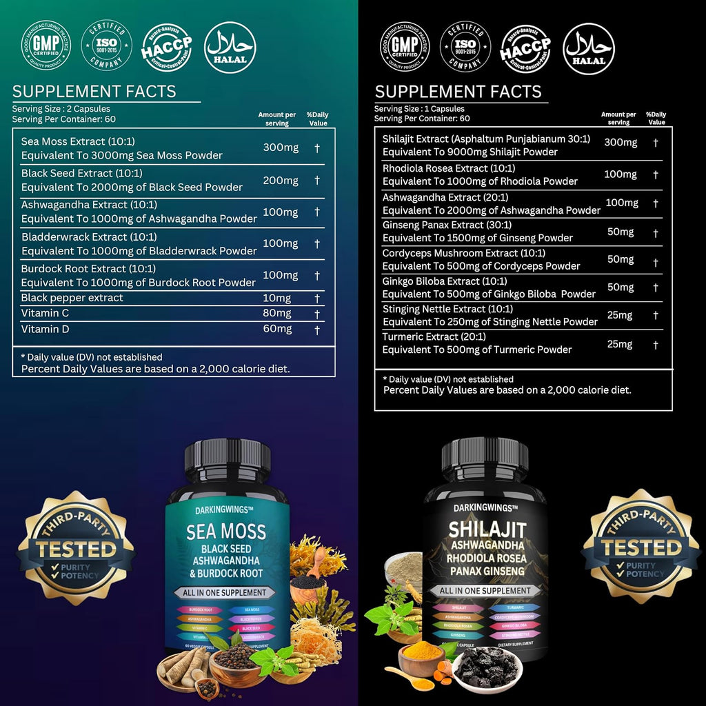 Sea Moss capsules for vitality