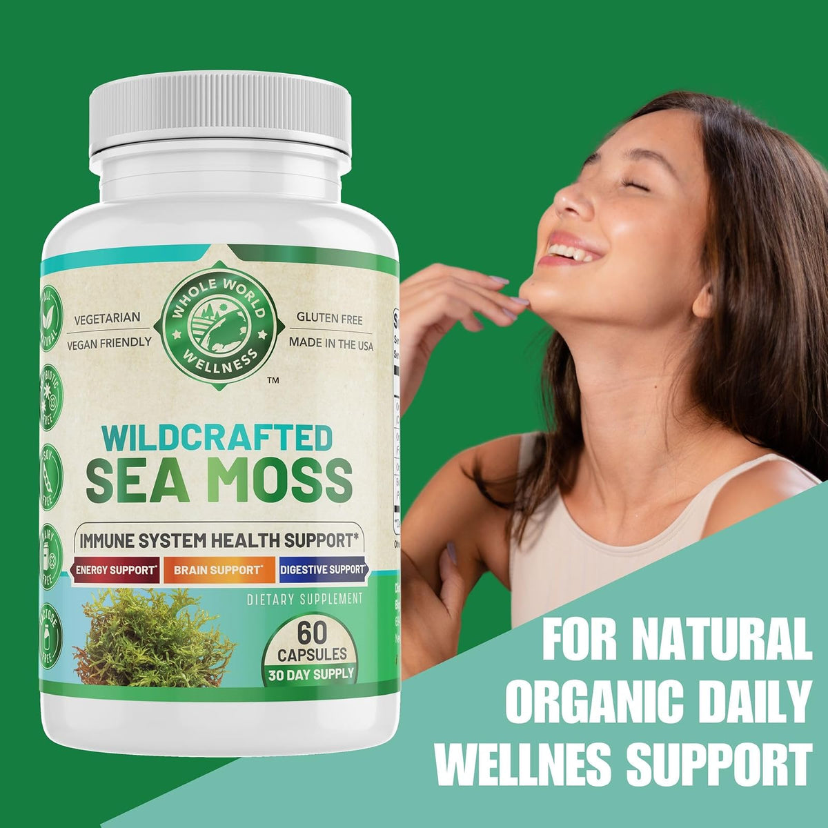 Sea moss capsules for vitality